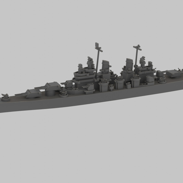 3D Printable WW2 United States Navy Baltimore class cruiser by Lee McColl