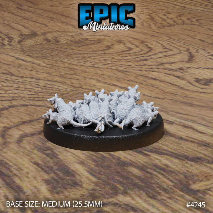 3D Printable Rat Swarm Big / Mice Folk / Cave Mouse / Rodent Pack ...