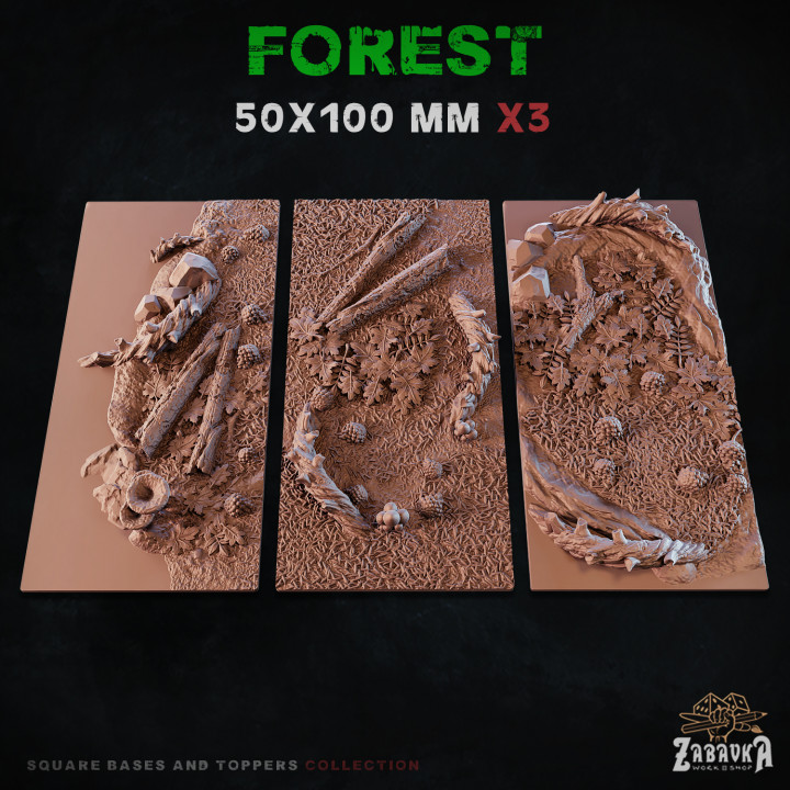 3D Printable Forest [Square] - Bases and Toppers (OLD World) by Zabavka ...
