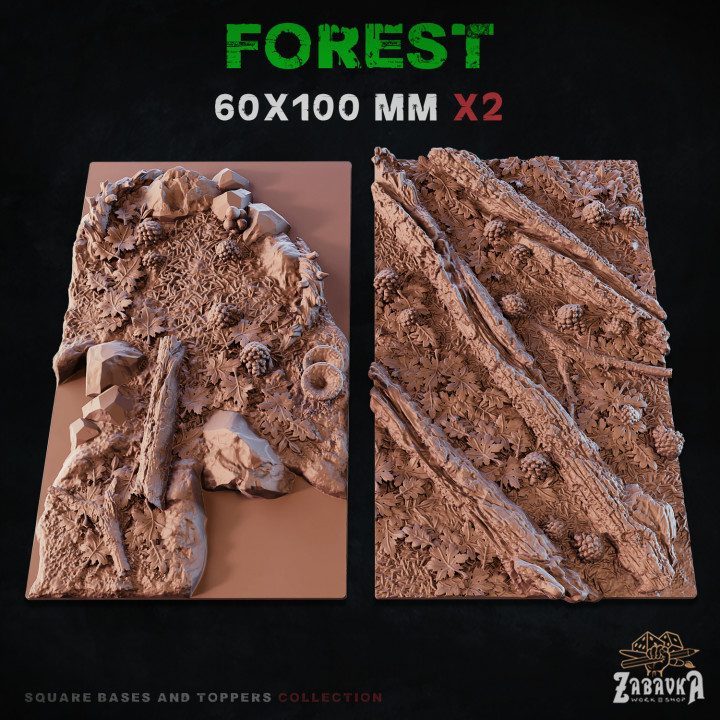 3D Printable Forest [Square] - Bases and Toppers (Full Set) by Zabavka ...