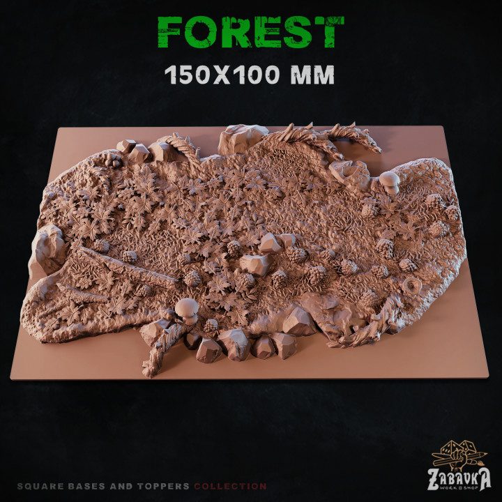 3D Printable Forest [Square] - Bases and Toppers (Full Set) by Zabavka ...