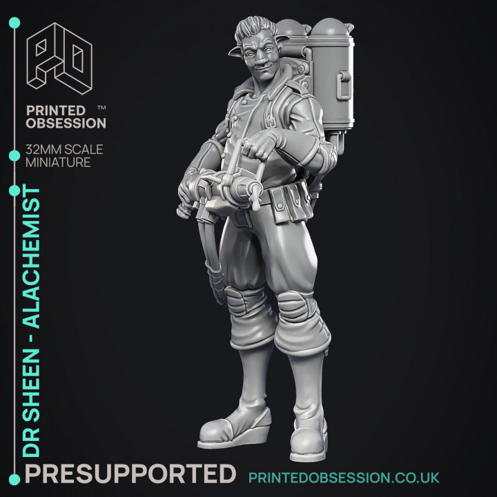 3D Printable Alchemist - Dr Sheen - Ghast busters - PRESUPPORTED ...