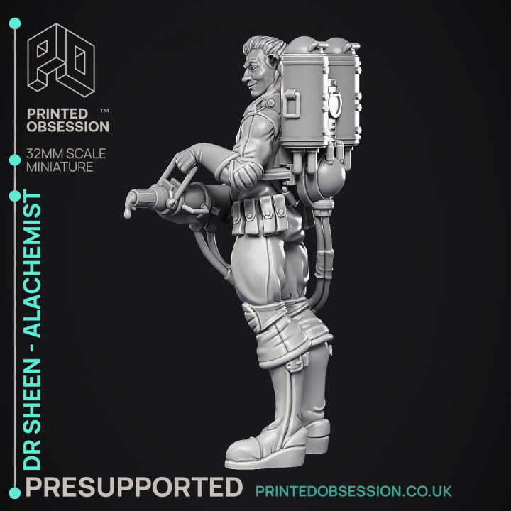 3D Printable Alchemist - Dr Sheen - Ghast busters - PRESUPPORTED ...