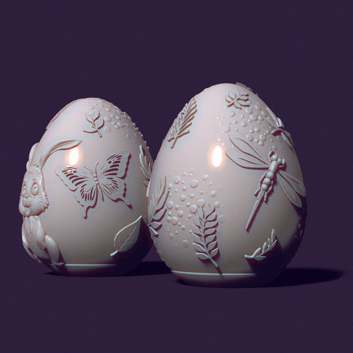 3D Printable Easter egg with bunny by Viktoriya Kabanova
