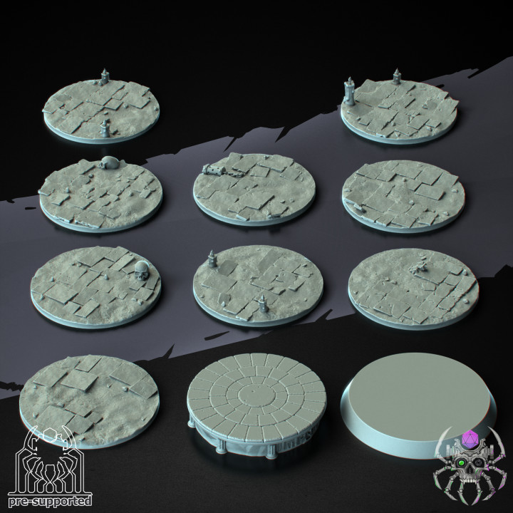 3D Printable Base Pack Ø 40 mm (х10 units) by EightLegsMiniatures
