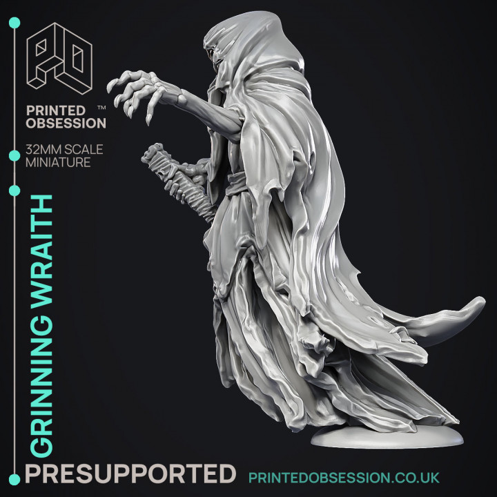 3D Printable The Grinning Wraith - Ghost Knight - PRESUPPORTED ...