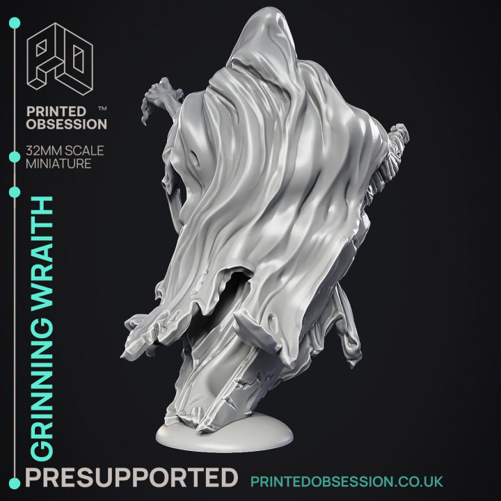 3D Printable The Grinning Wraith - Ghost Knight - PRESUPPORTED ...