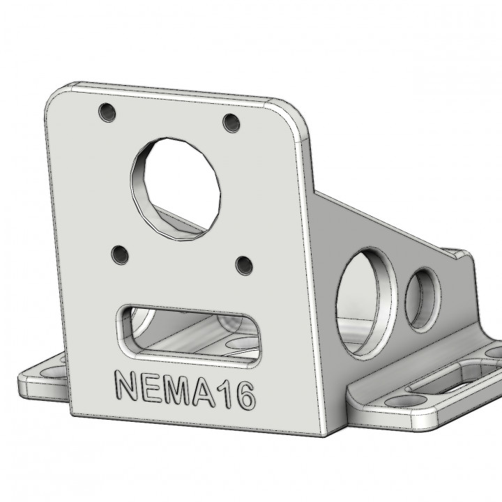 3D Printable Stepper Stand NEMA16 V1.1 by NerdCorner