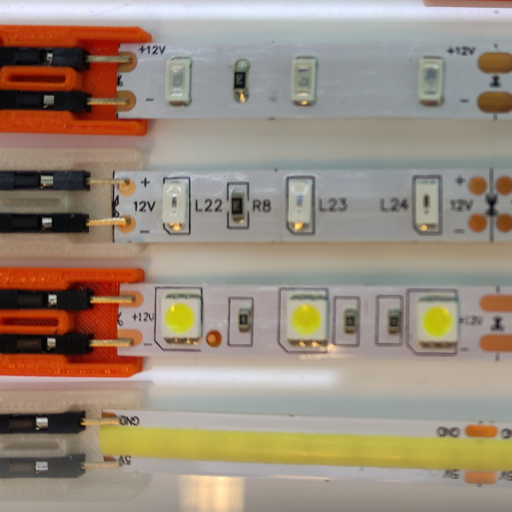 3D Printable Connector 2PIN LED strip 12mm Dupont by NerdCorner