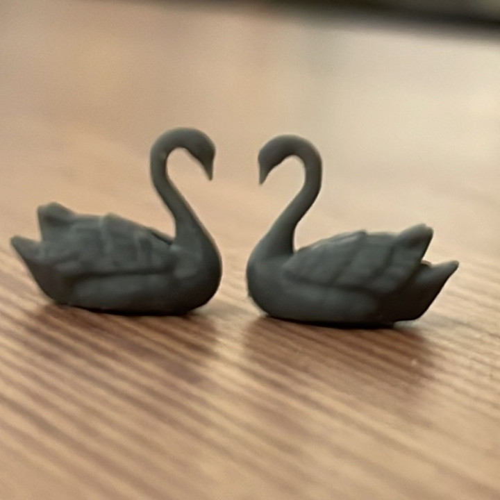 3D Printable Realistic scale swimming swan by Oscar Groenewoud