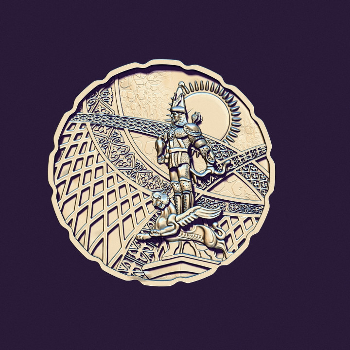 3D Printable altyn adam panel by Viktoriya Kabanova