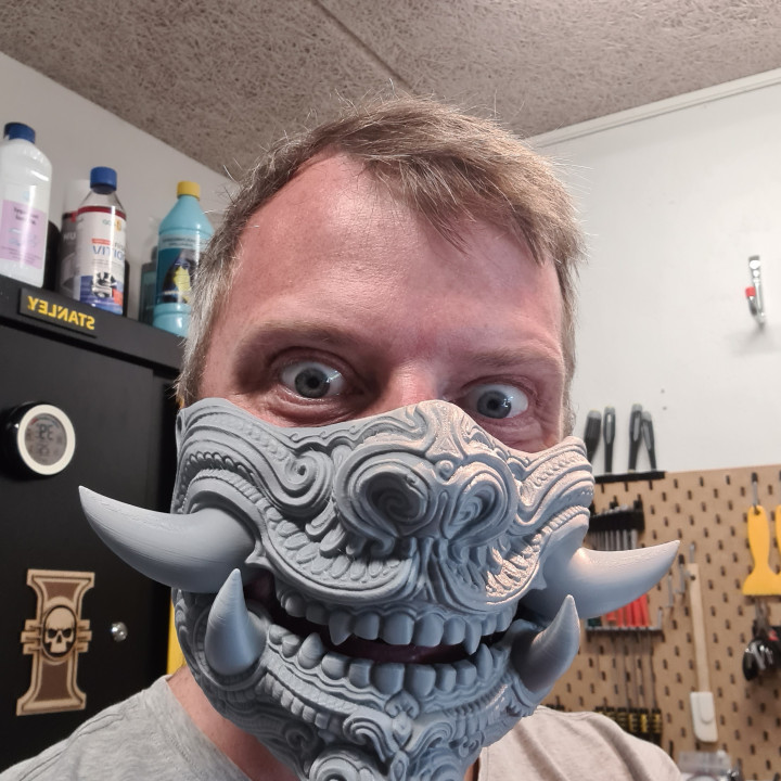 3D Print of Oni mask 1 by thomasnielsen2