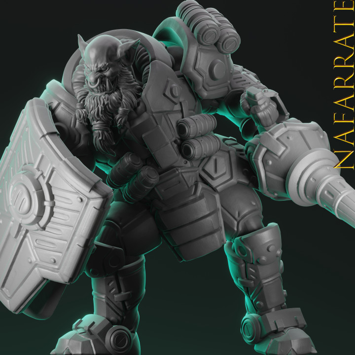 3D Printable Space Orcs #4 by Nafarrate Designs