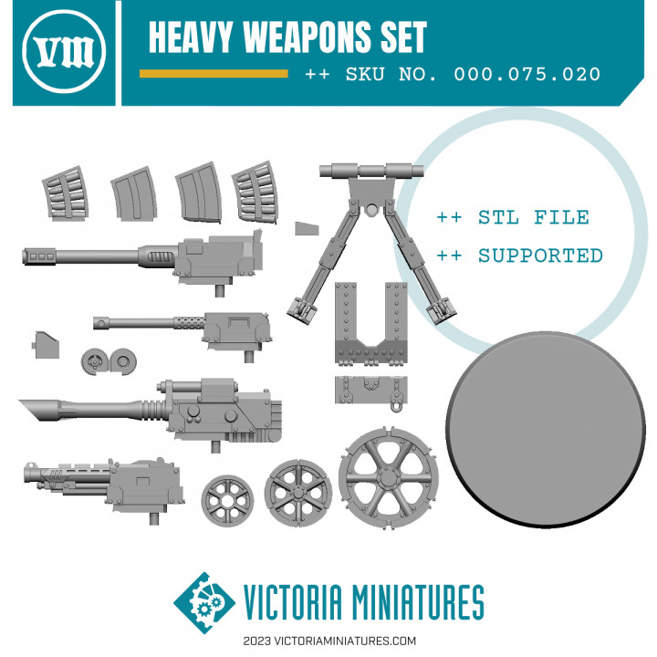 3D Printable Heavy Weapons Set by Victoria