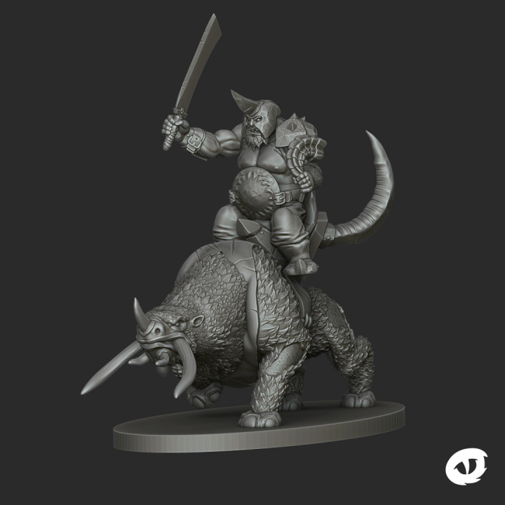 3D Printable Ogre Rider by Insight Miniatures