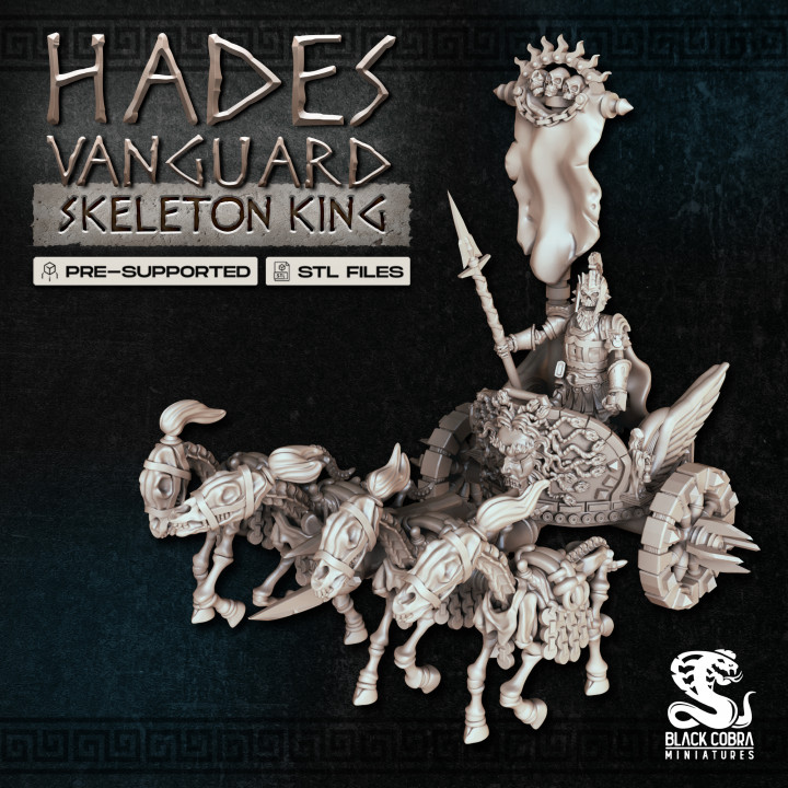 3D Printable Skeleton King by BlackCobraMiniatures