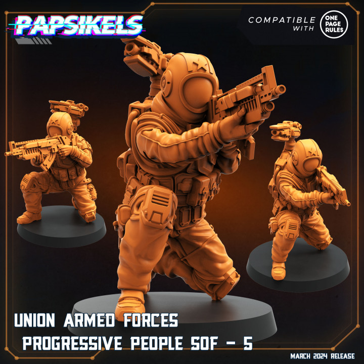 3D Printable UNION PROGRESSIVE PEOPLES SPECIAL OPERATION FORCES SET 1 ...