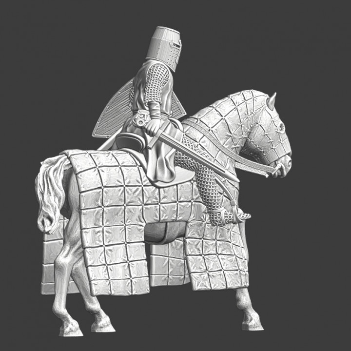 3D Printable Medieval Folkunga Knight - On warhorse by Northern ...