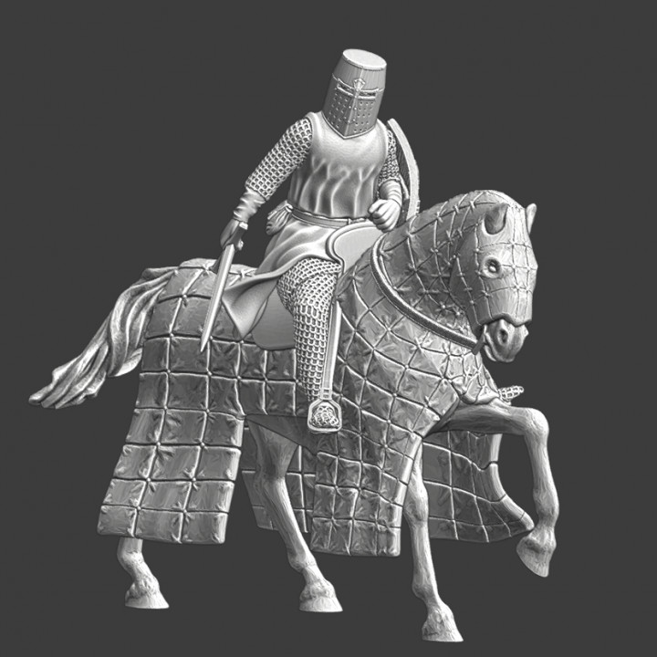 3D Printable Medieval Folkunga Knight - On warhorse by Northern ...