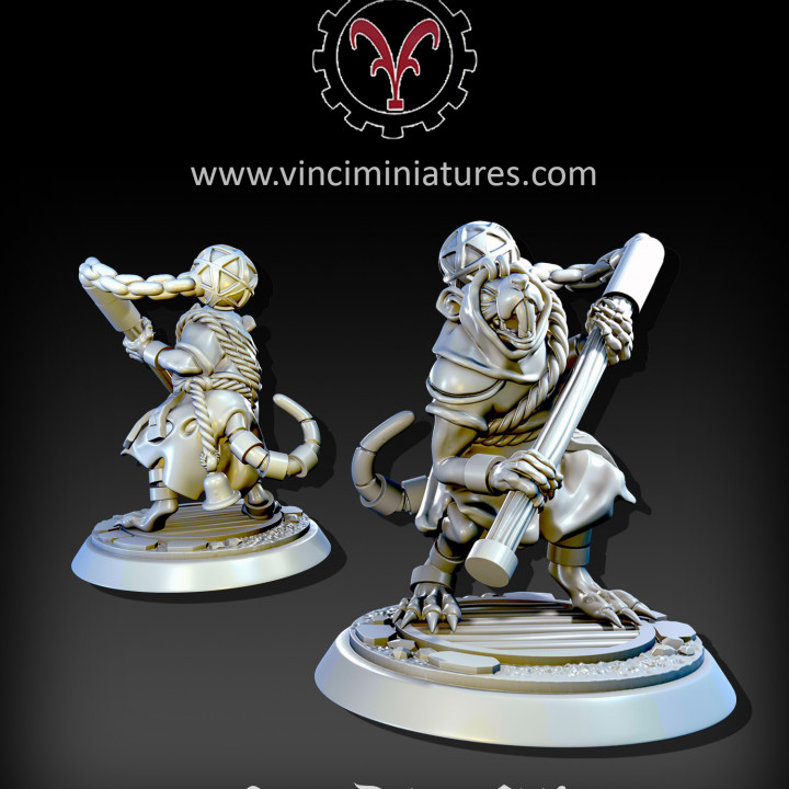 3D Printable CENSER RATMEN SET 1 by vinciminiatures