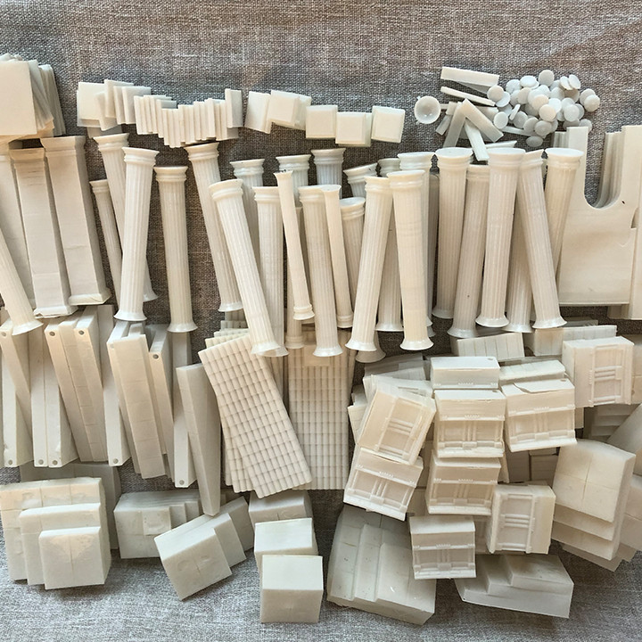 3D Printable Greek temple modular by ARTMARKEVYCH