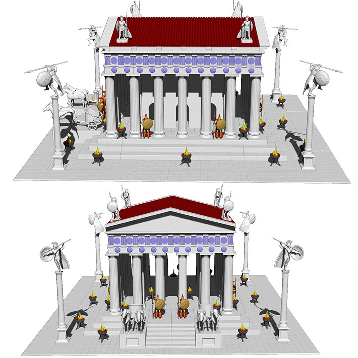 3D Printable Greek temple modular by ARTMARKEVYCH