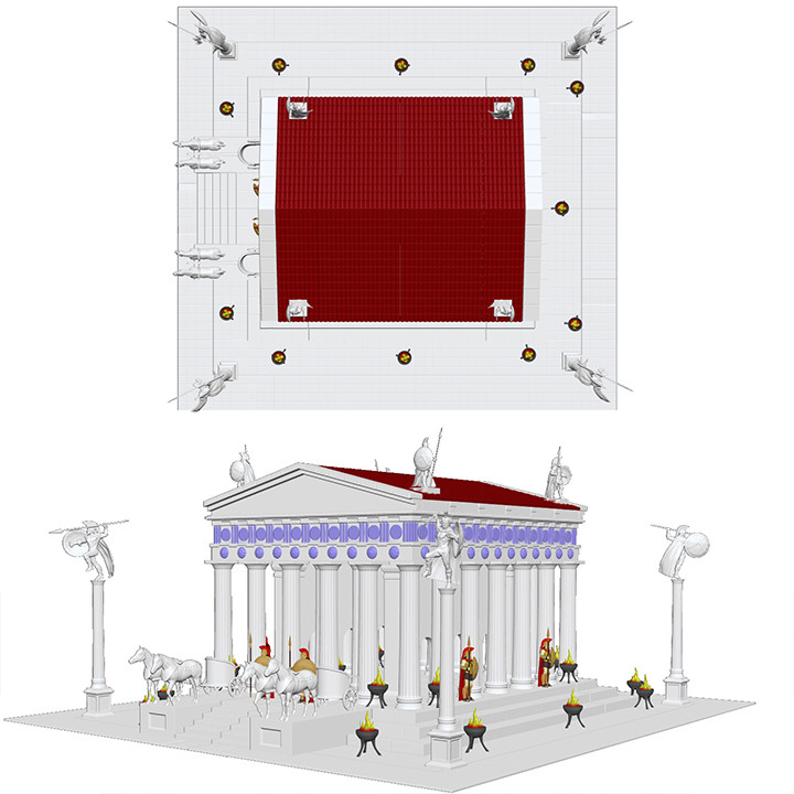 3D Printable Greek temple modular by ARTMARKEVYCH