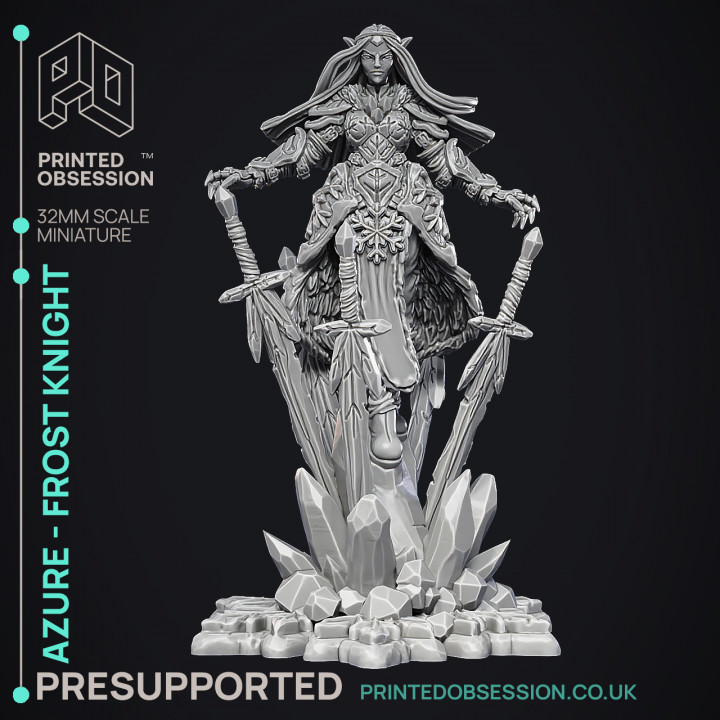 3D Printable Azure - Frost Knight - Godly Avatars - PRESUPPORTED ...