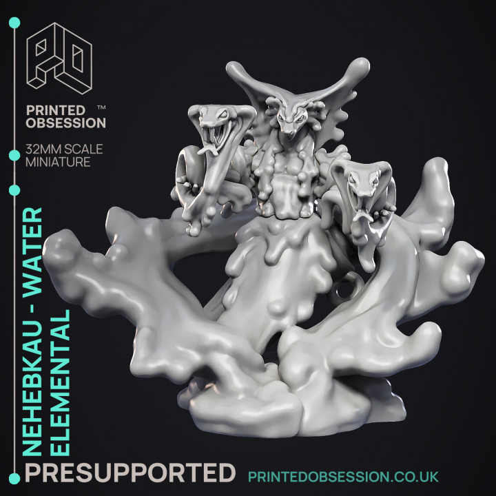 3D Printable Nehebkau - Water Elemental - Godly Avatars - PRESUPPORTED ...