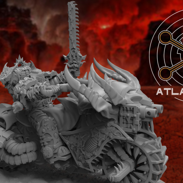 3D Printable Demon Bikers of Hades by Atlan Forge