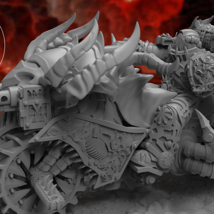 3D Printable Demon Bikers of Hades by Atlan Forge