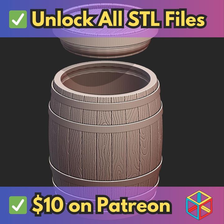 Descargar Medieval Barrel Shaped Container with Removable Lid MineeForm ...