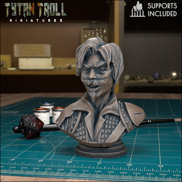 3D Printable Curse of Strahd - Arrigal Mini Bust Combo [Pre-Supported ...