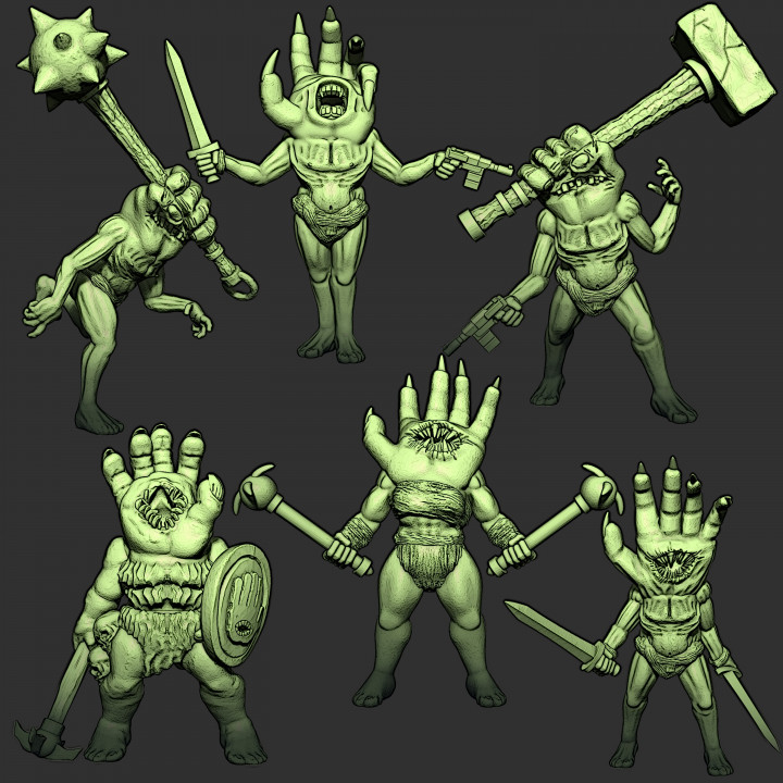 3D Printable Mirror Walkers: Barbarous Proselytes by Ill Gotten Games