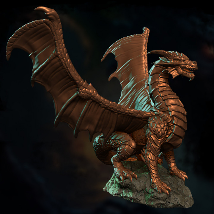 3D Printable Copper Dragon by Monster Atlas