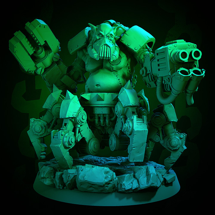 3D Printable MrModulork's Kraborgus Orc Cyborg by MrModulork