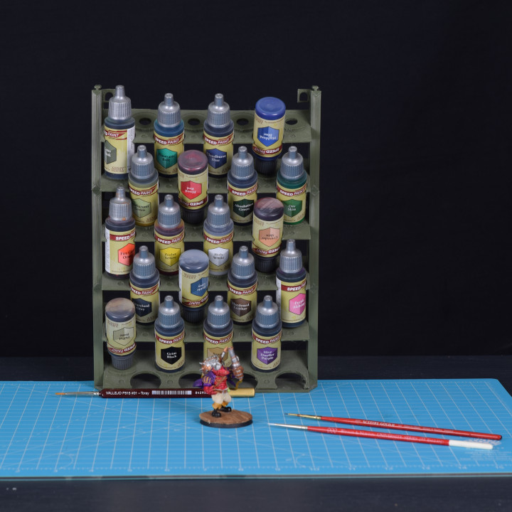 3D Printable Paint tower rack by WyldForm