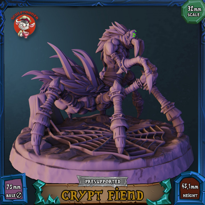 3D Printable Crypt Fiend - 32mm scale pre-supported miniature by ...