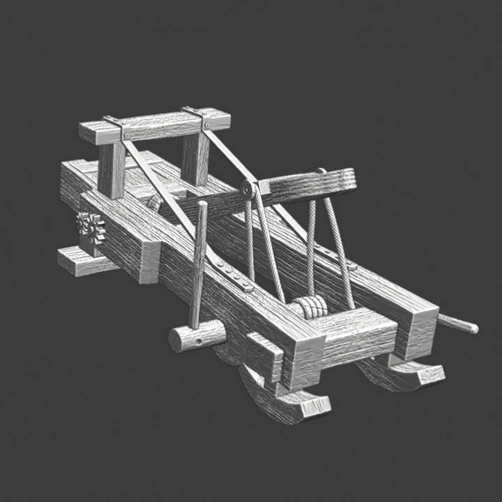 3D Printable Model of medieval catapult by Northern Crusades Miniatures