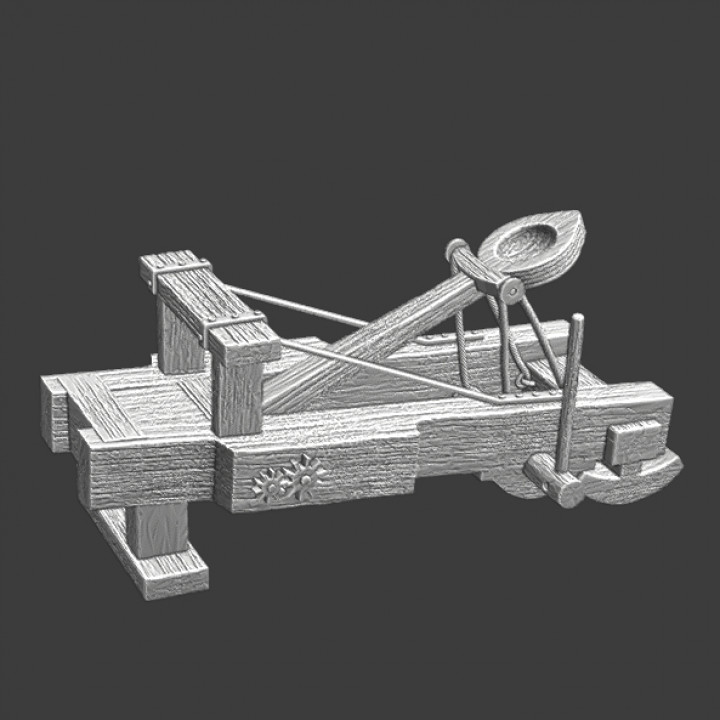 3D Printable Model of medieval catapult by Northern Crusades Miniatures