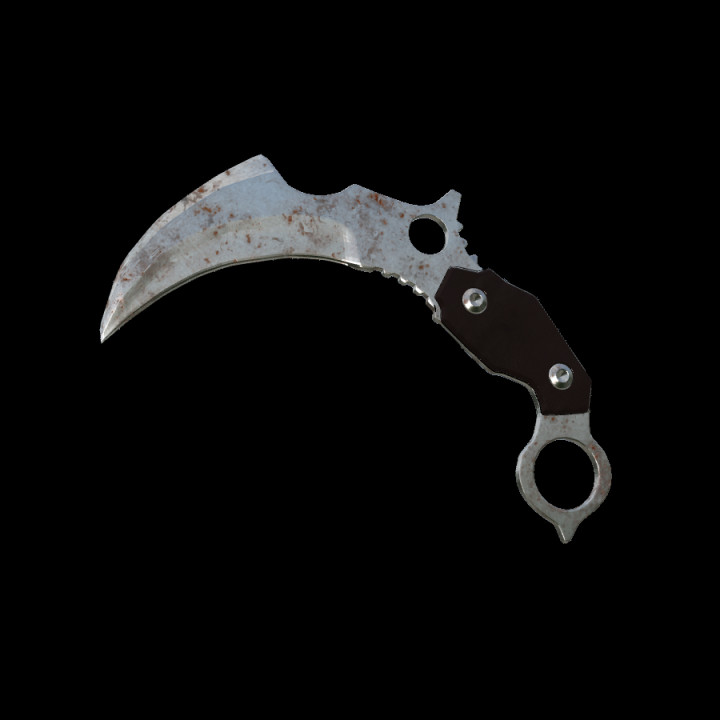 3D Printable Rusty Karambit by Dani Hights