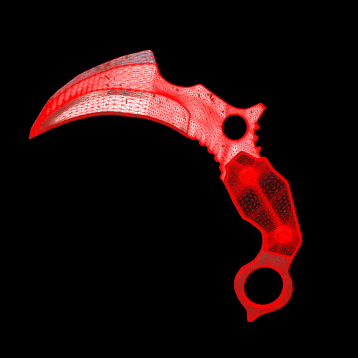 3D Printable Rusty Karambit by Dani Hights