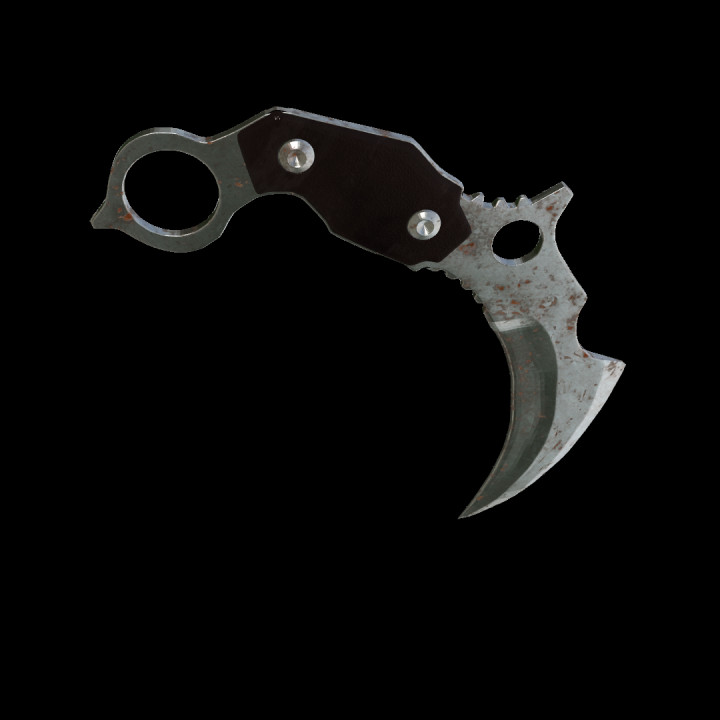 3D Printable Rusty Karambit by Dani Hights