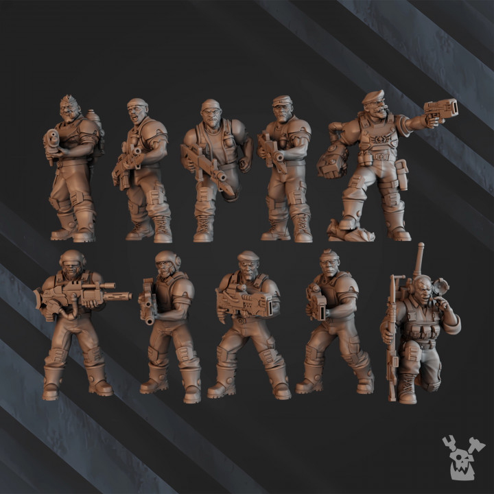 3D Printable Green Hell Division Commando Squad by dakkadakka.store