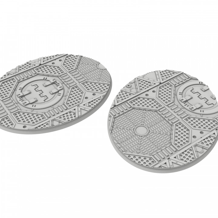3D Printable Military Bases - x165 - Round & Oval - set 2 - Metalic by ...