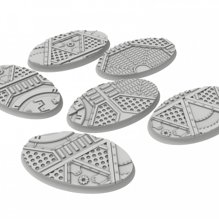 3D Printable Military Bases - x165 - Round & Oval - set 2 - Metalic by ...