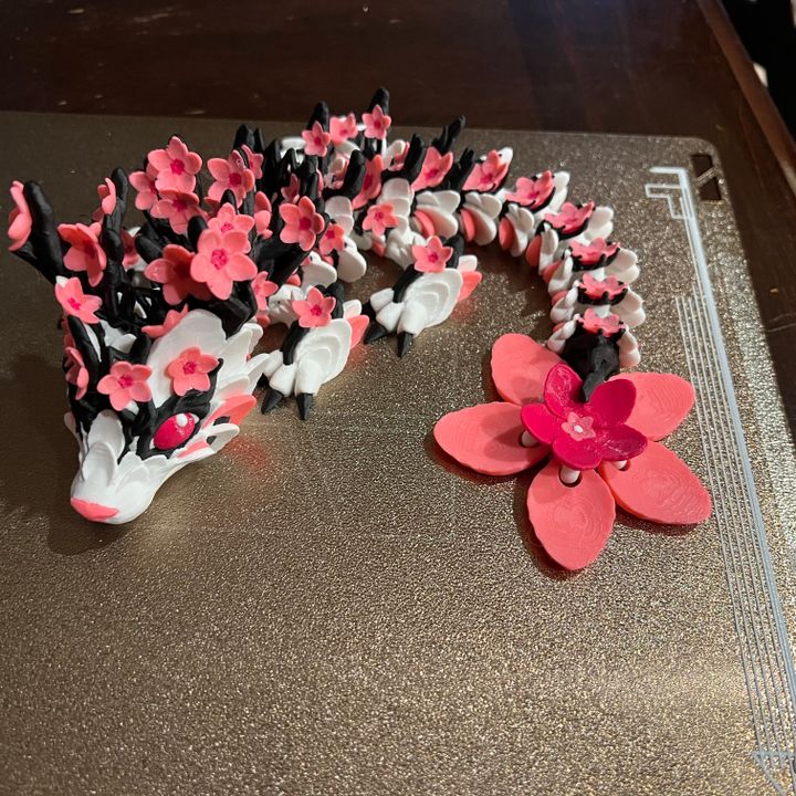 3D Print of Baby Cherry Blossom Dragon by DrEngineerThis