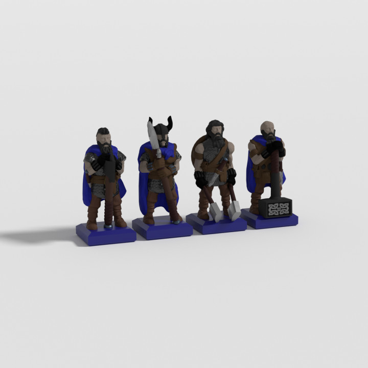3D Printable Viking Heroes compatible with A Feast for Odin by Andy at ...