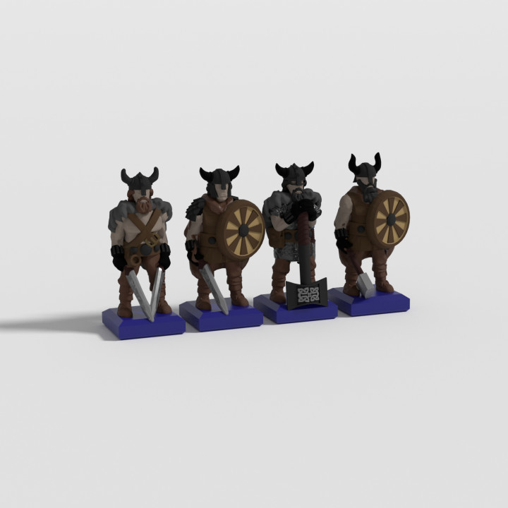 3D Printable Viking Heroes compatible with A Feast for Odin by Andy at ...