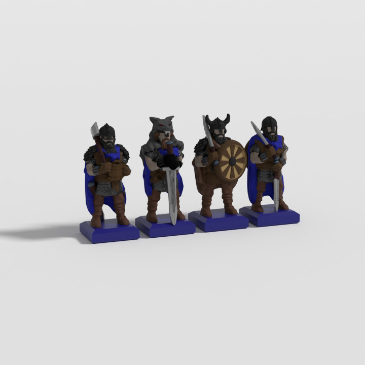 3D Printable Viking Heroes compatible with A Feast for Odin by Andy at ...